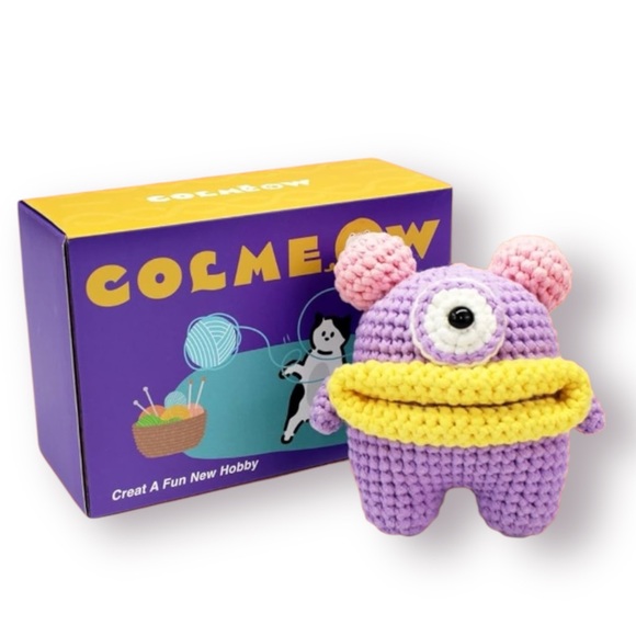 Colmeow | Toys | Beginner Crochet Kit Diy Amigurumi Alien Monster ...